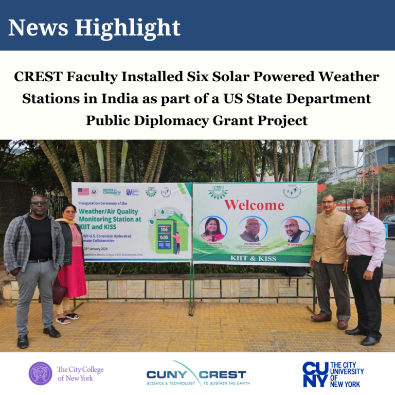 CREST Institute Faculty Installed Six Solar Powered Weather Stations in ...
